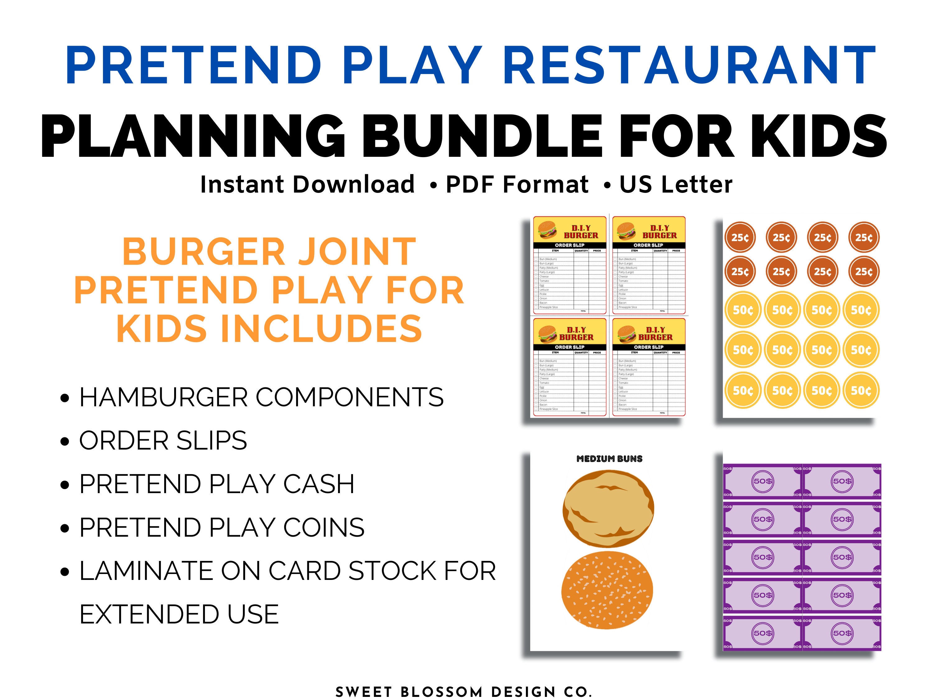 Pretend Play Restaurant Printable, Dramatic Play Restaurant, Restaurant ...