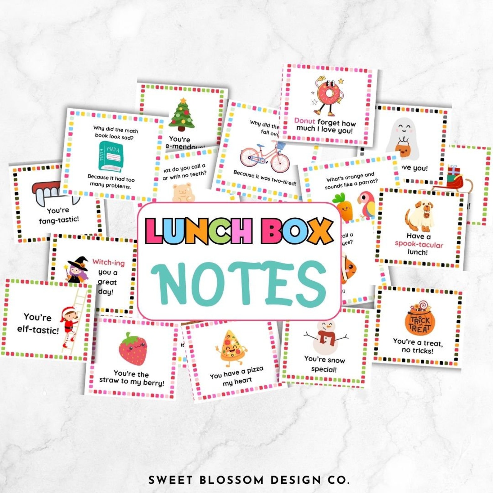 Lunch Box Notes Bundle, Lunch Box Cards, Joke Lunch Box Notes ...