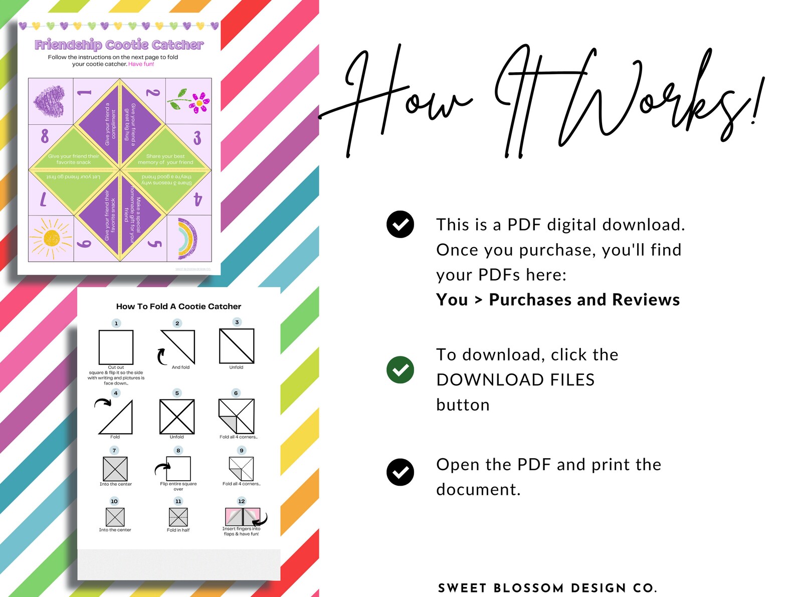 Printable Friendship Cootie Catcher, Printable Joke Teller for Kids ...