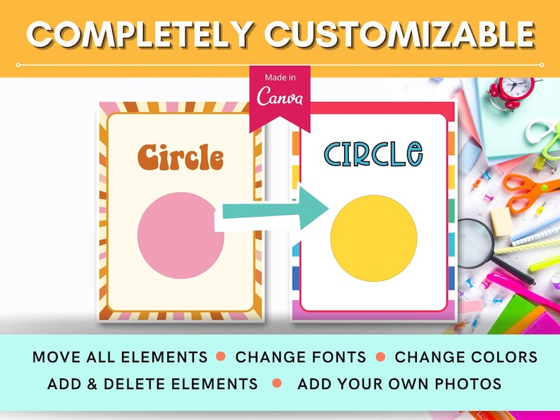 Groovy Shape Posters, BOHO Classroom Decor, Retro Shape Posters ...