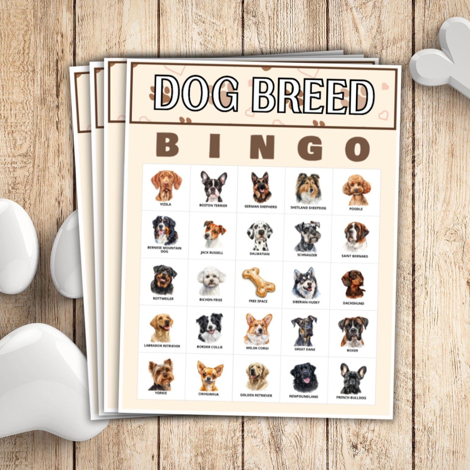 Dog Bingo Card Generator for Google Sheets, Printable Dog Bingo Cards ...