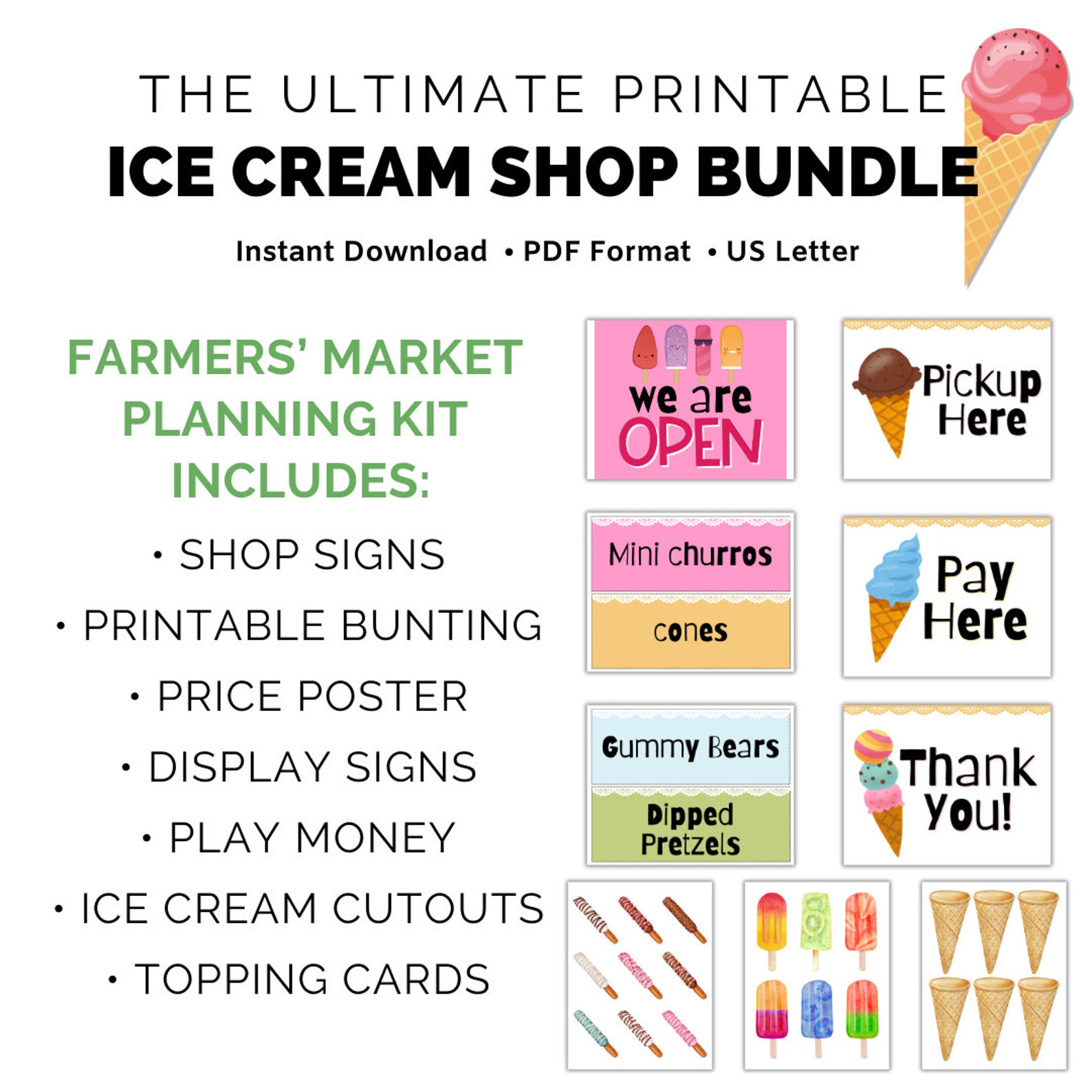 Ice Cream Shop Dramatic Play, Ice Cream Parlor Pretend Play, Dramatic ...