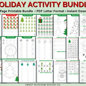 Holiday Activity Bundle for Kids, Kids' Holiday Printables, Game for ...