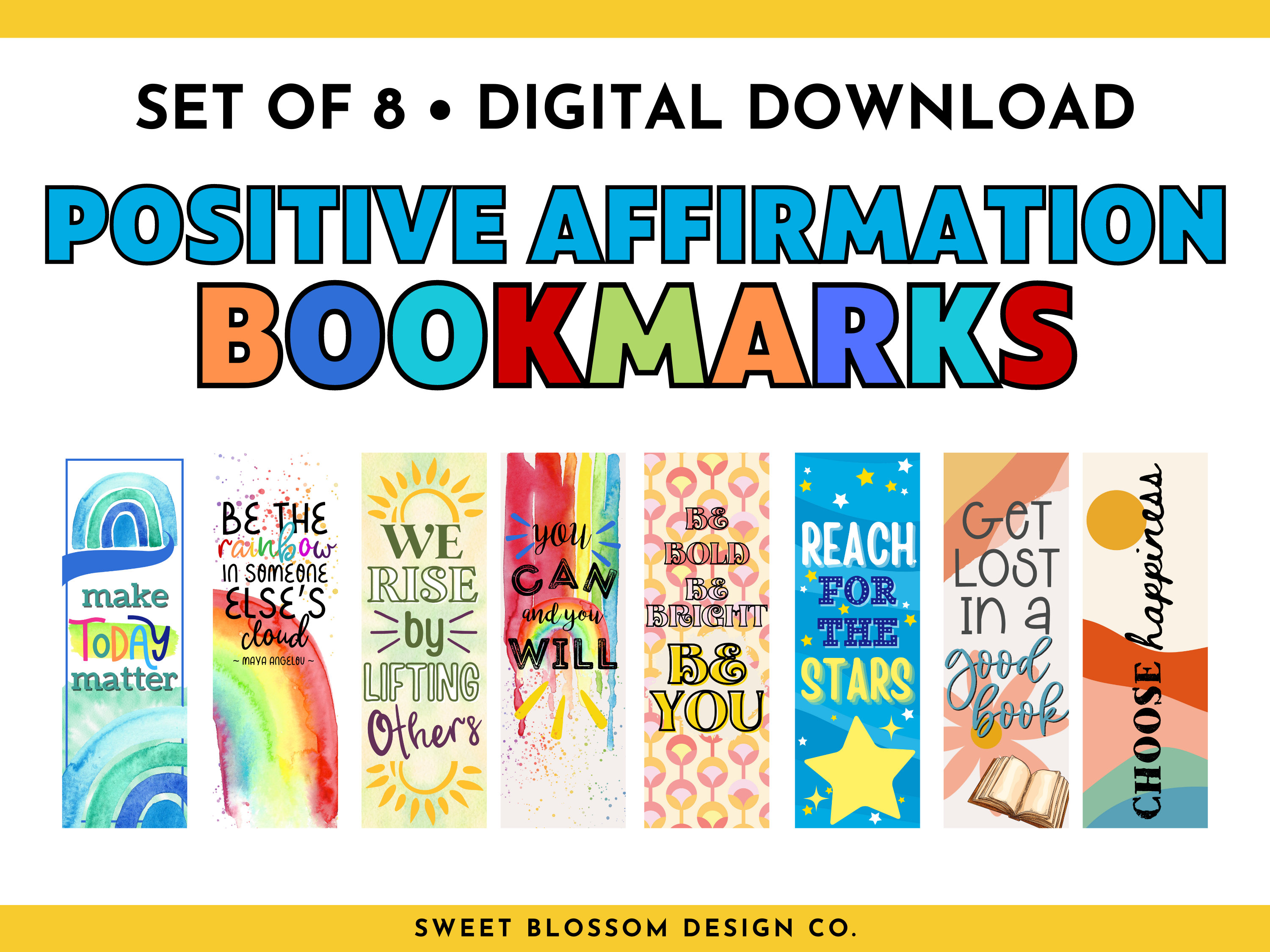 Printable Bookmarks for Kids, Motivational Bookmarks for Kids, Make ...