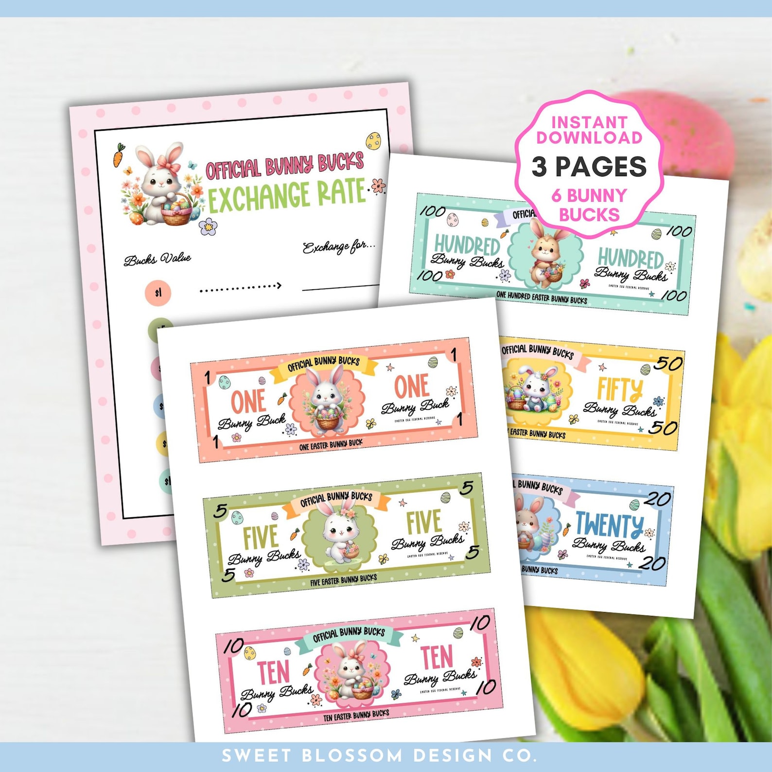 Easter Bunny Bucks Bunny Bucks Printable Kids Reward Bucks Printable ...