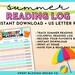 Summer Reading Chart for Kids, Summer Reading Log, Book Review ...