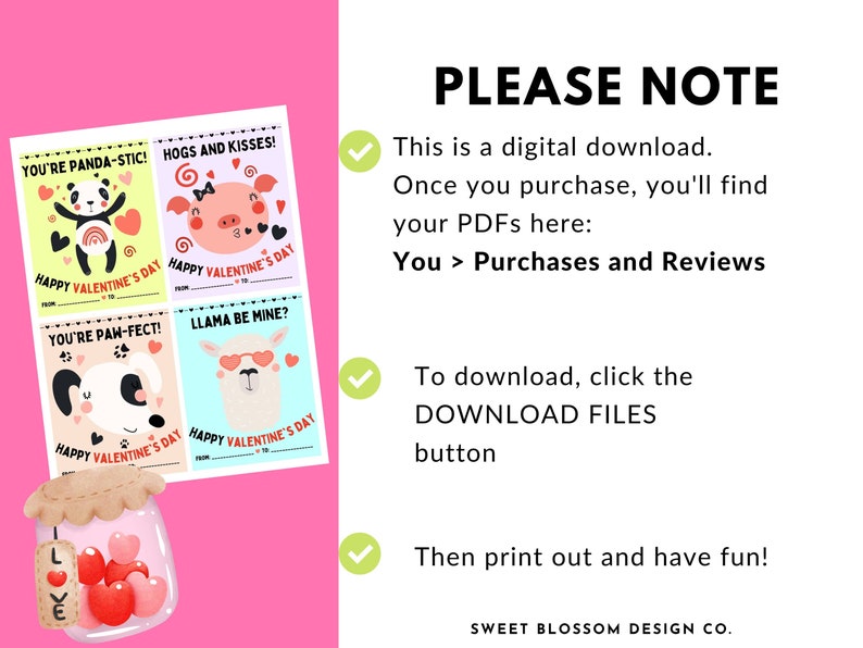 Cute Animal Valentine's Day Cards for Kids, Printable Valentine's Day ...