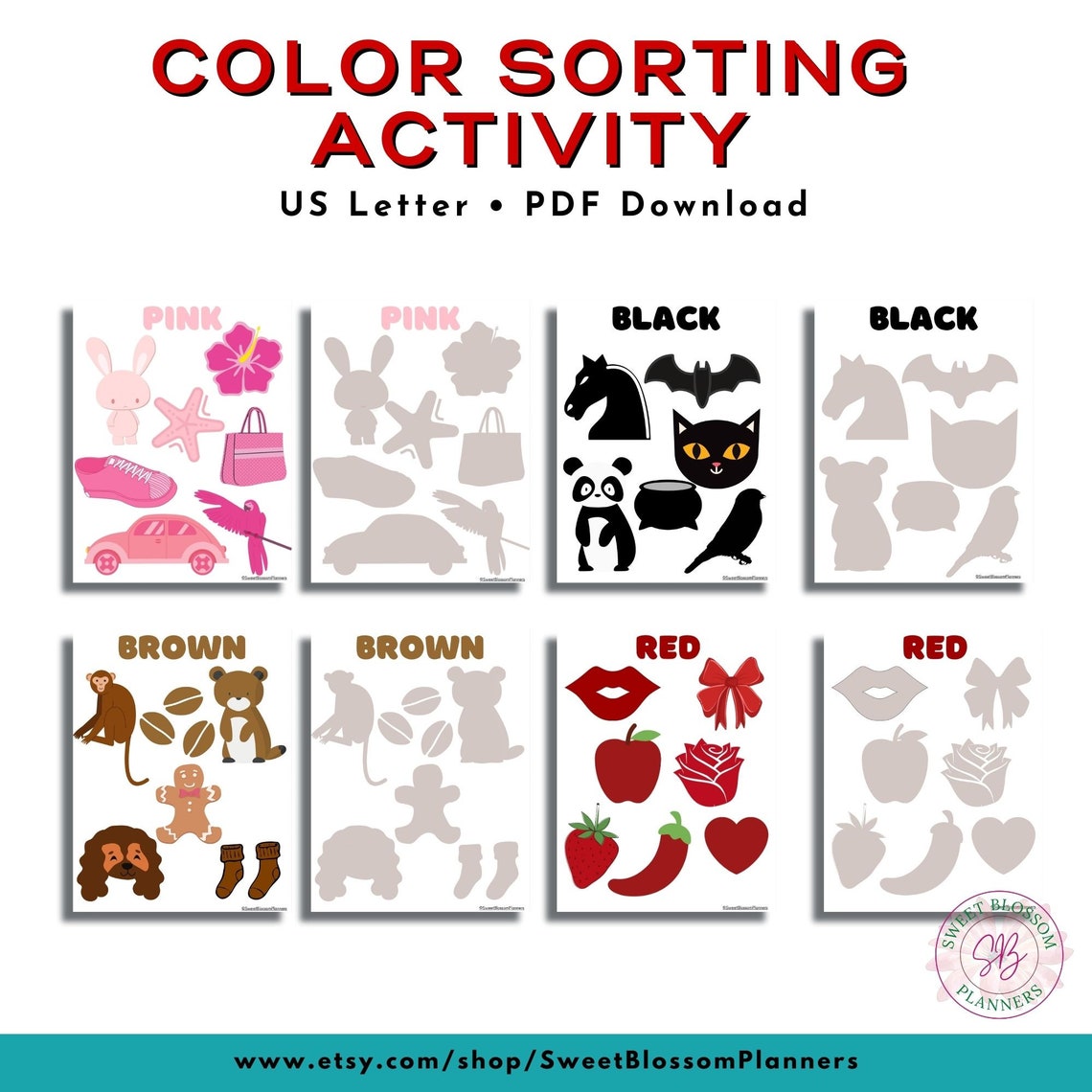 Color Sorting Activity. Color Matching Printable Color Matching ...