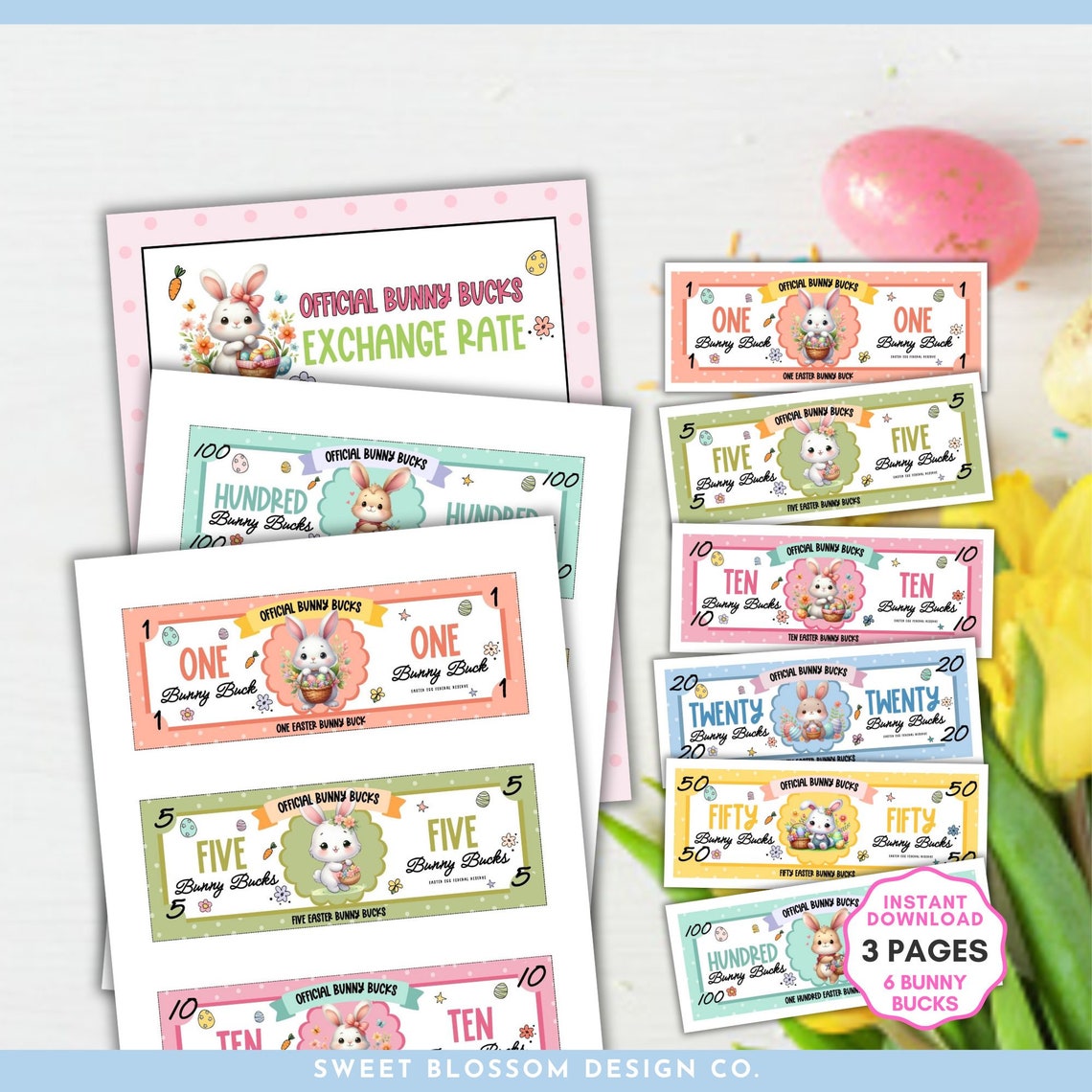 Easter Bunny Bucks Bunny Bucks Printable Kids Reward Bucks Printable ...