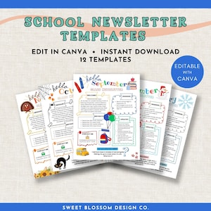 Weekly Classroom Newsletter Template, Monthly Newsletter, School ...