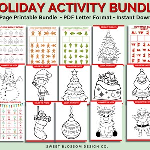 Holiday Activity Bundle for Kids, Kids' Holiday Printables, Game for ...