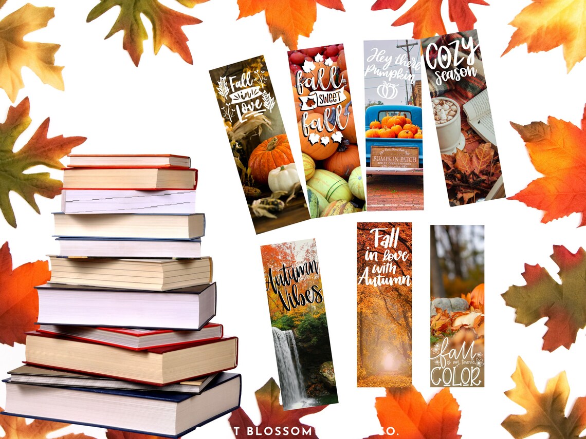 Printable Fall Bookmarks, Fall Printable, Fall Bookmark Set, Autumn ...