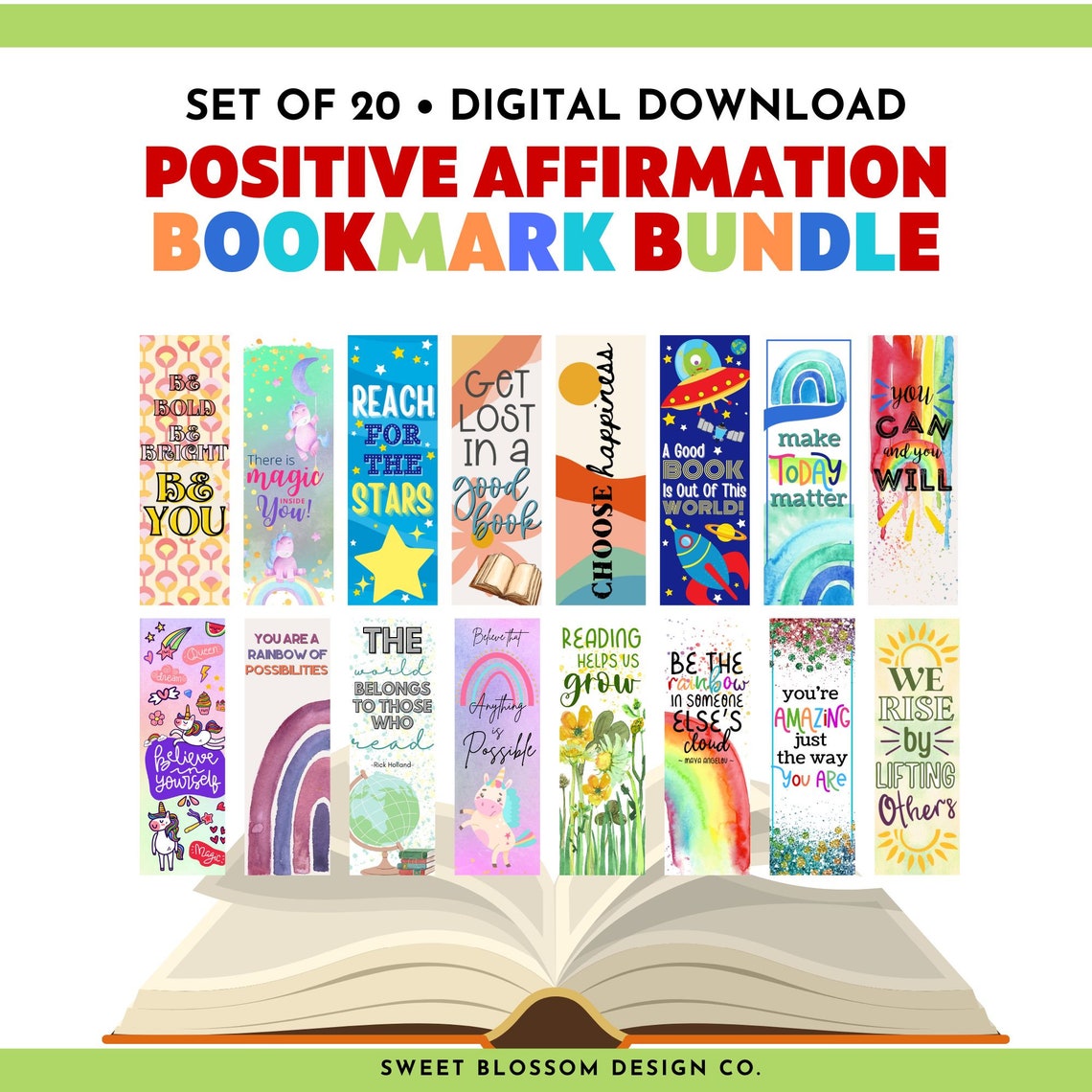 Printable Bookmarks Affirmation, Bookmarks for Kids, Printable Bookmark ...