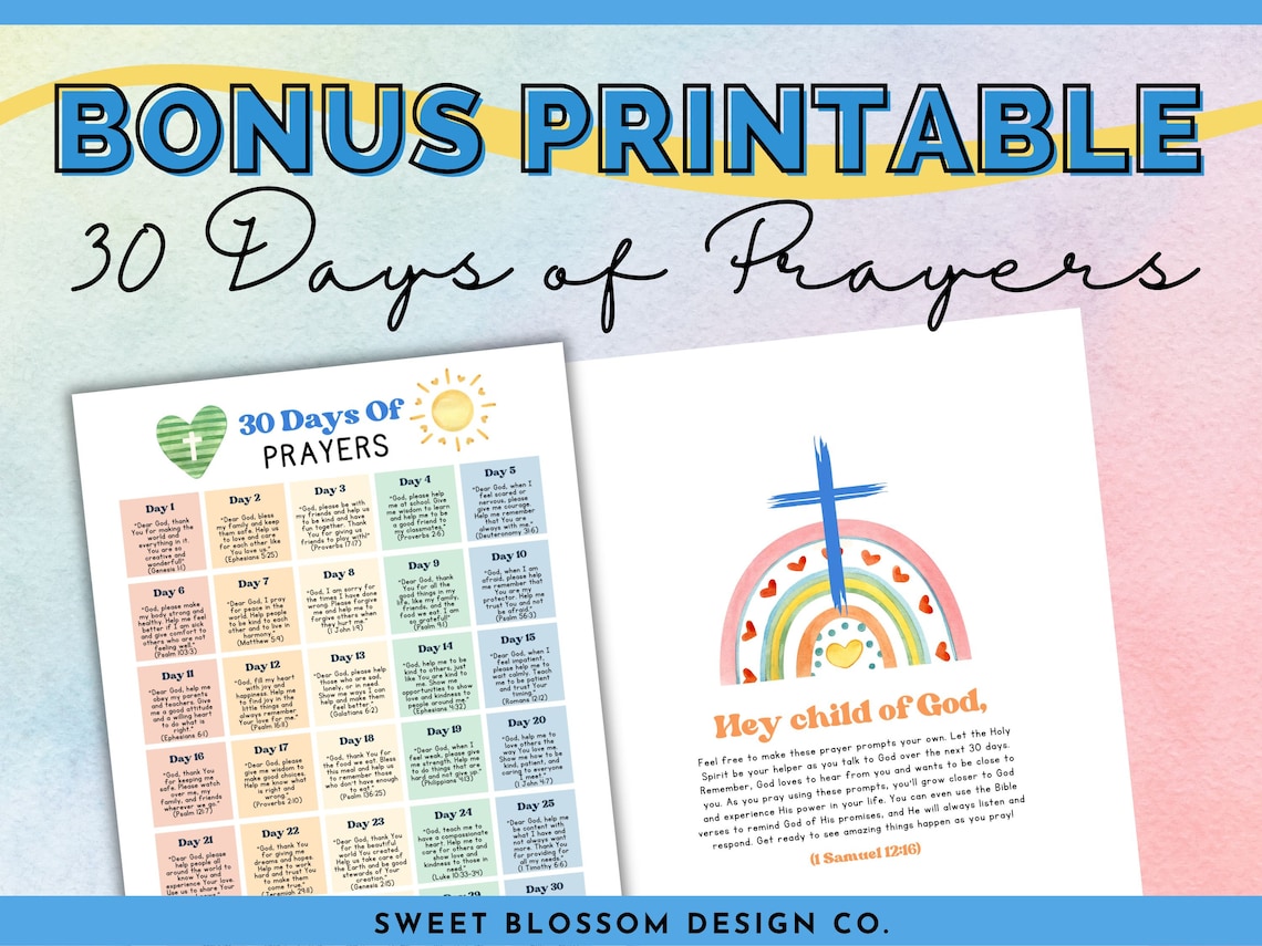Prayer Cards for Students, Prayers for Kids, Daily Devotional for Kids ...