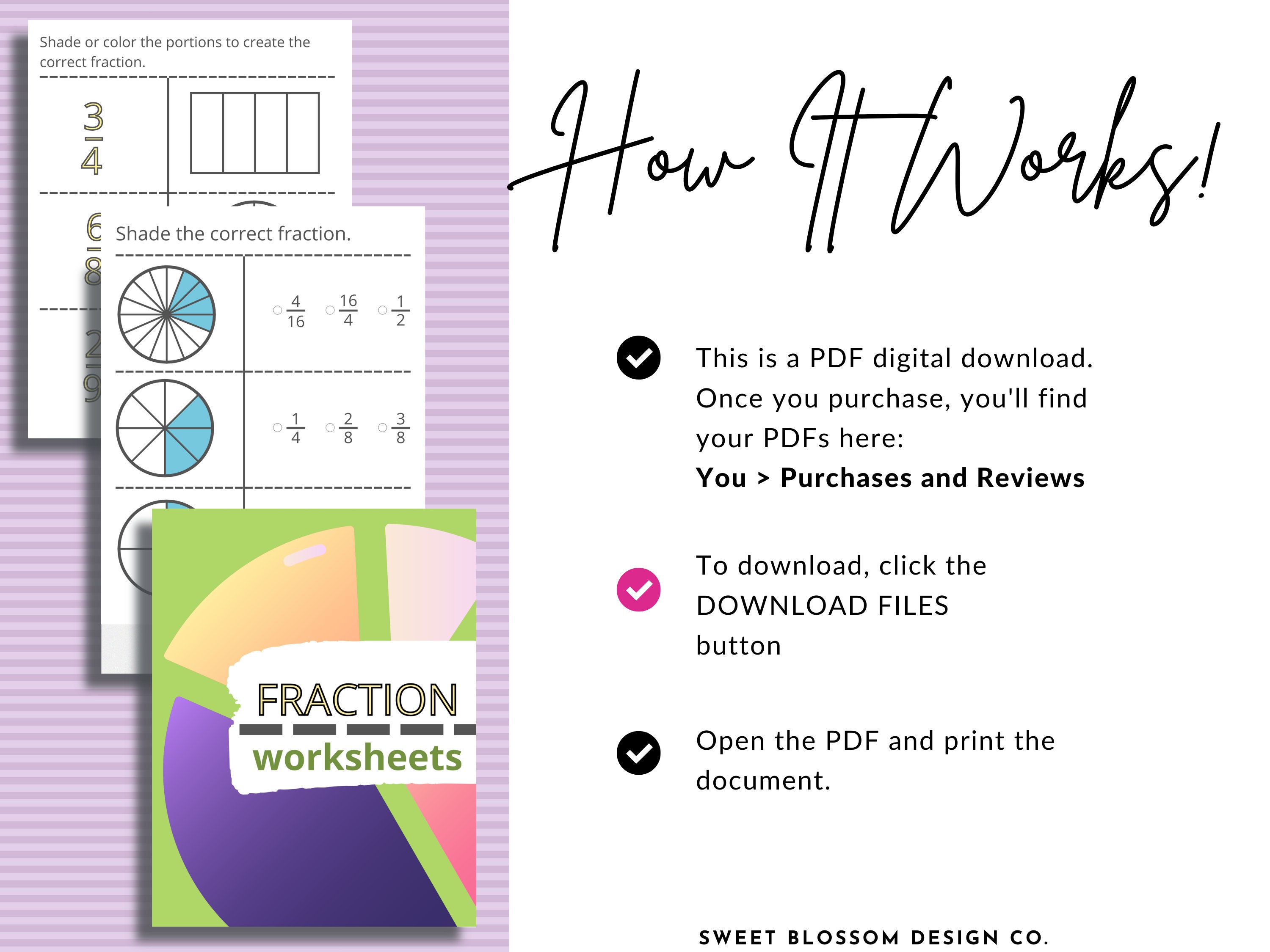 Printable Fractions Worksheets, Teacher Resources, Math Practice, Math ...