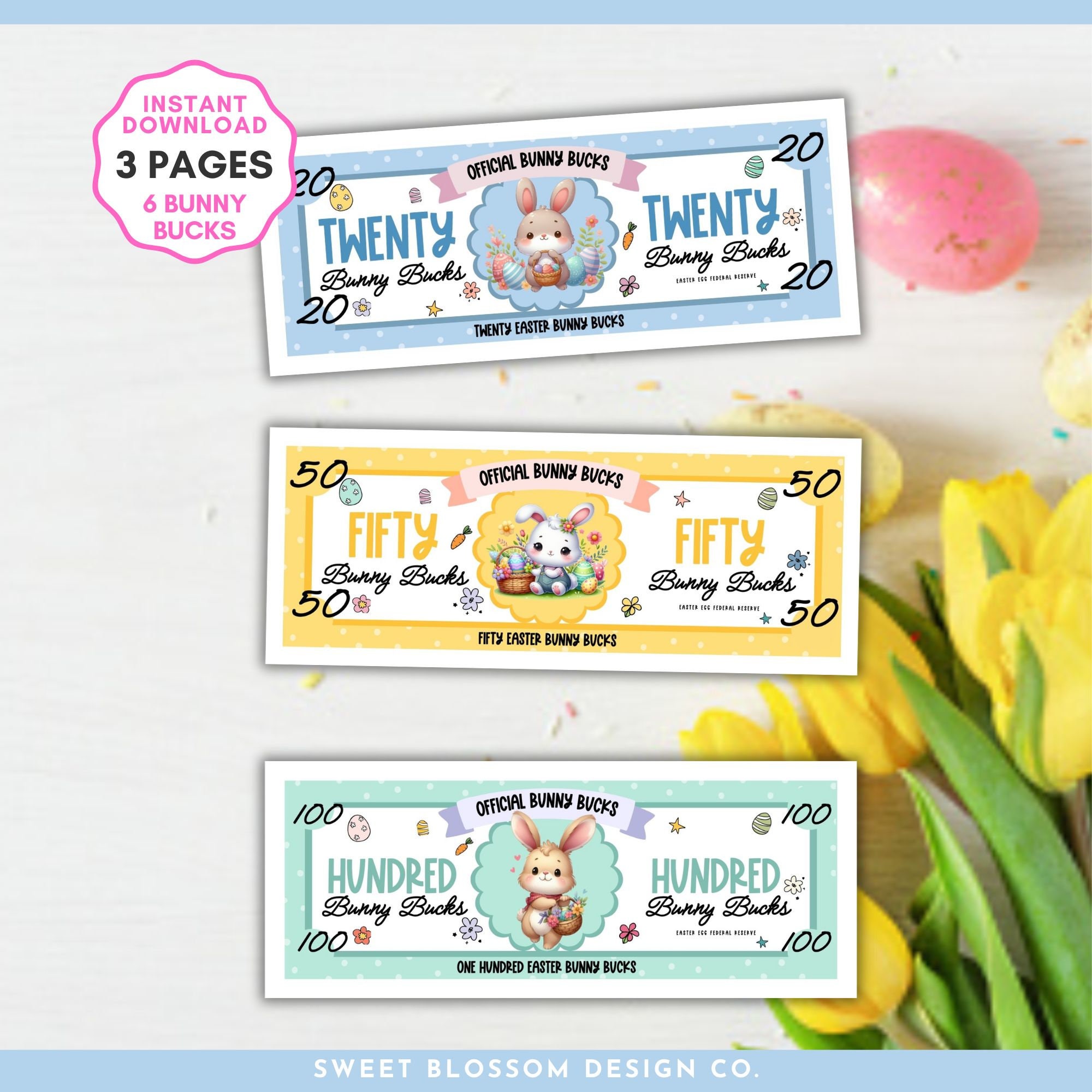 Easter Bunny Bucks Bunny Bucks Printable Kids Reward Bucks Printable ...
