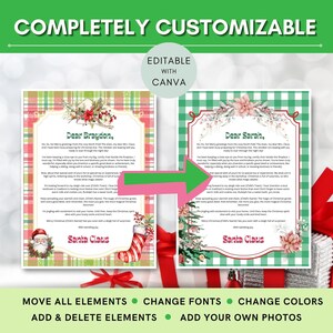 Editable Christmas Letters From Santa Claus Bundle, Nice List ...