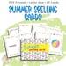 Printable Spelling Cards, Site Words Flash Cards, Summer Activity for ...