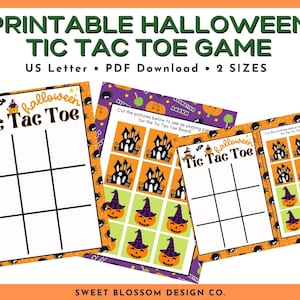 Printable Halloween Tic Tac Toe Game, Fall Printable Games for Kids ...