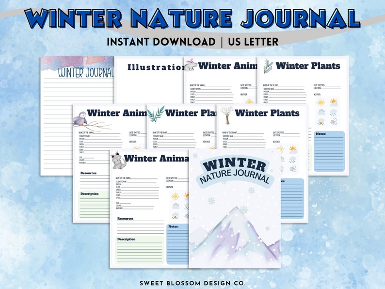 Winter Nature Study, Winter Journal, Nature Unit Study, Winter ...