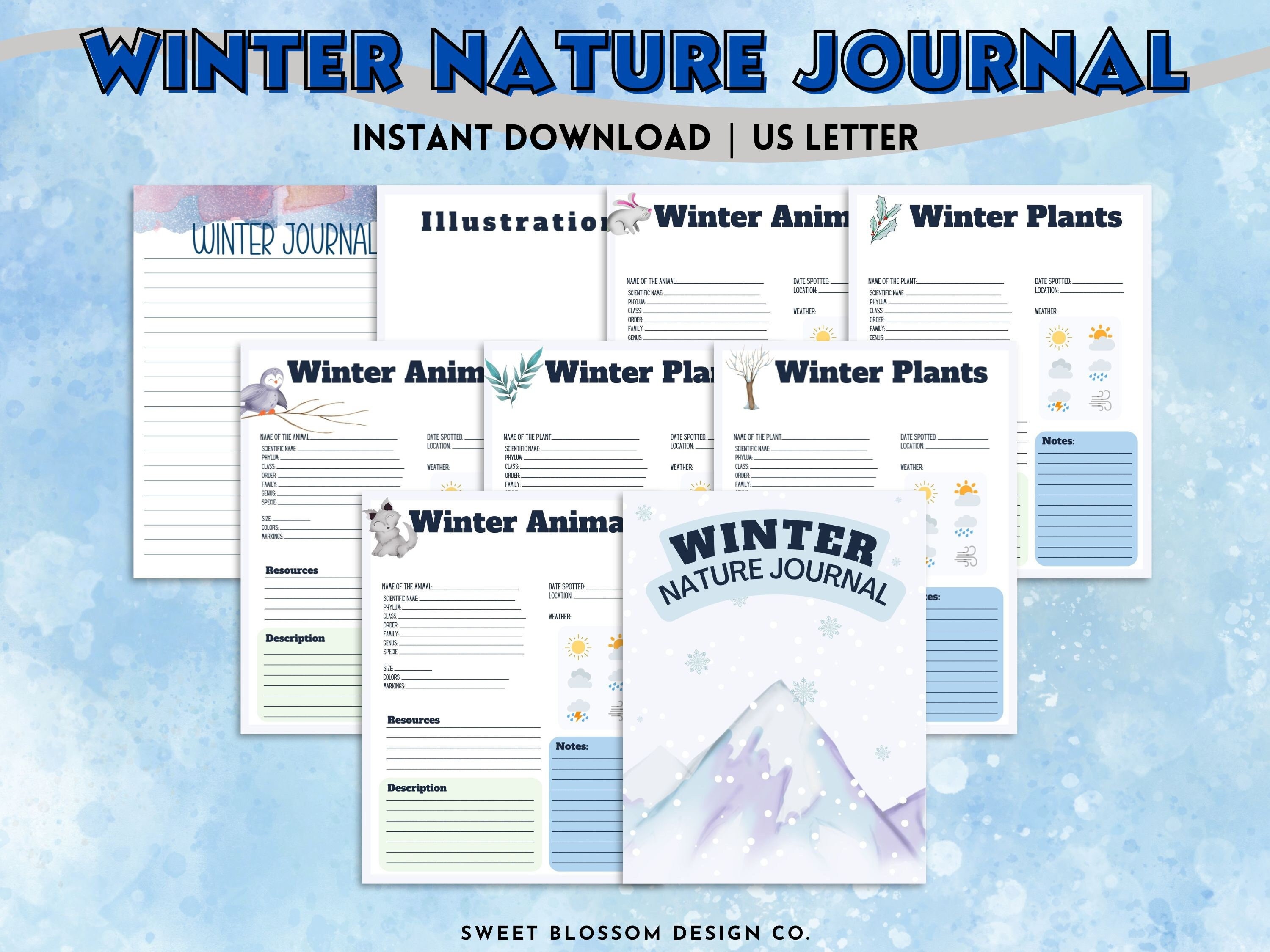 Winter Nature Study, Winter Journal, Nature Unit Study, Winter ...