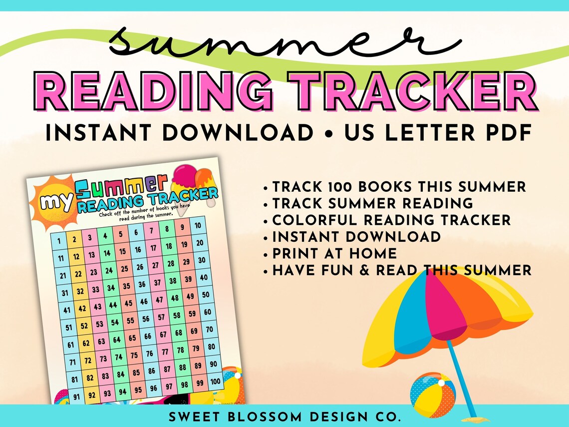 Summer Reading Chart for Kids, Summer Reading Log, Book Review ...