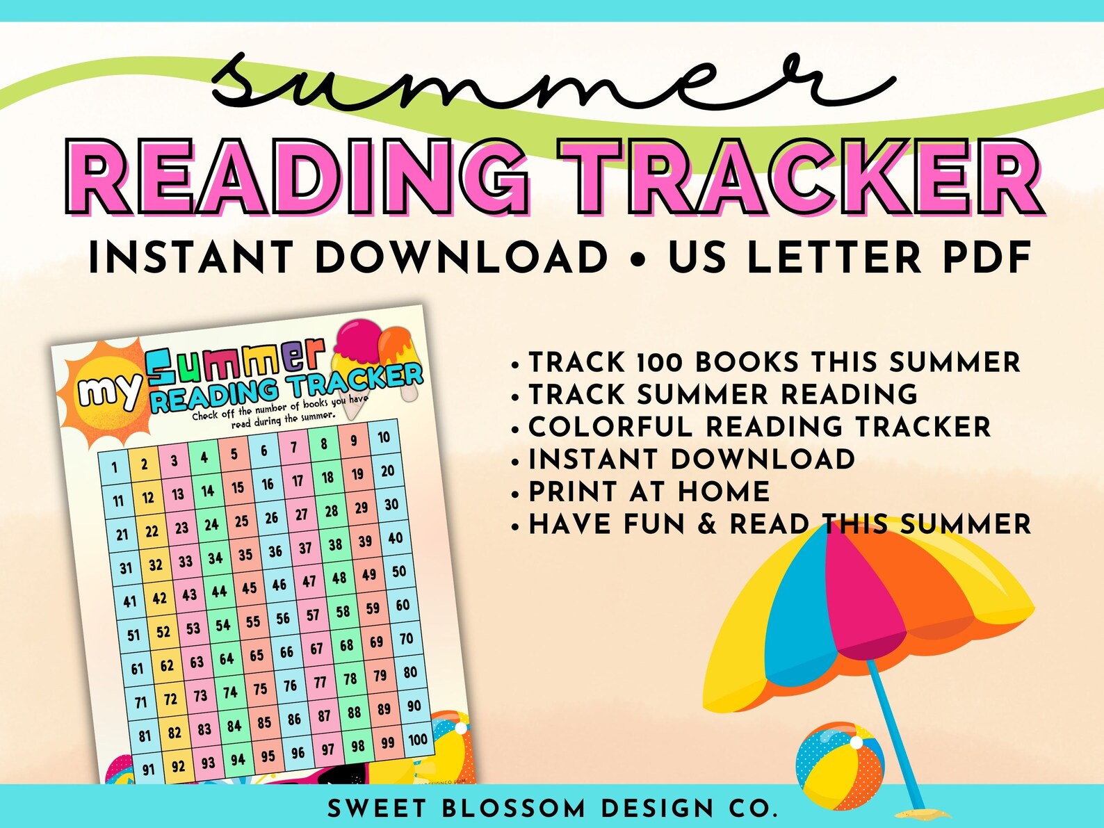 Summer Reading Chart for Kids, Summer Reading Log, Book Review ...