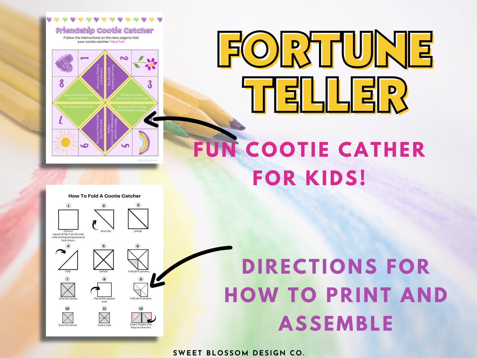 Printable Friendship Cootie Catcher, Printable Joke Teller for Kids ...