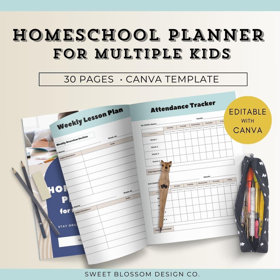 Homeschool Planner for Multiple Kids, Homeschool Planner for Teens ...