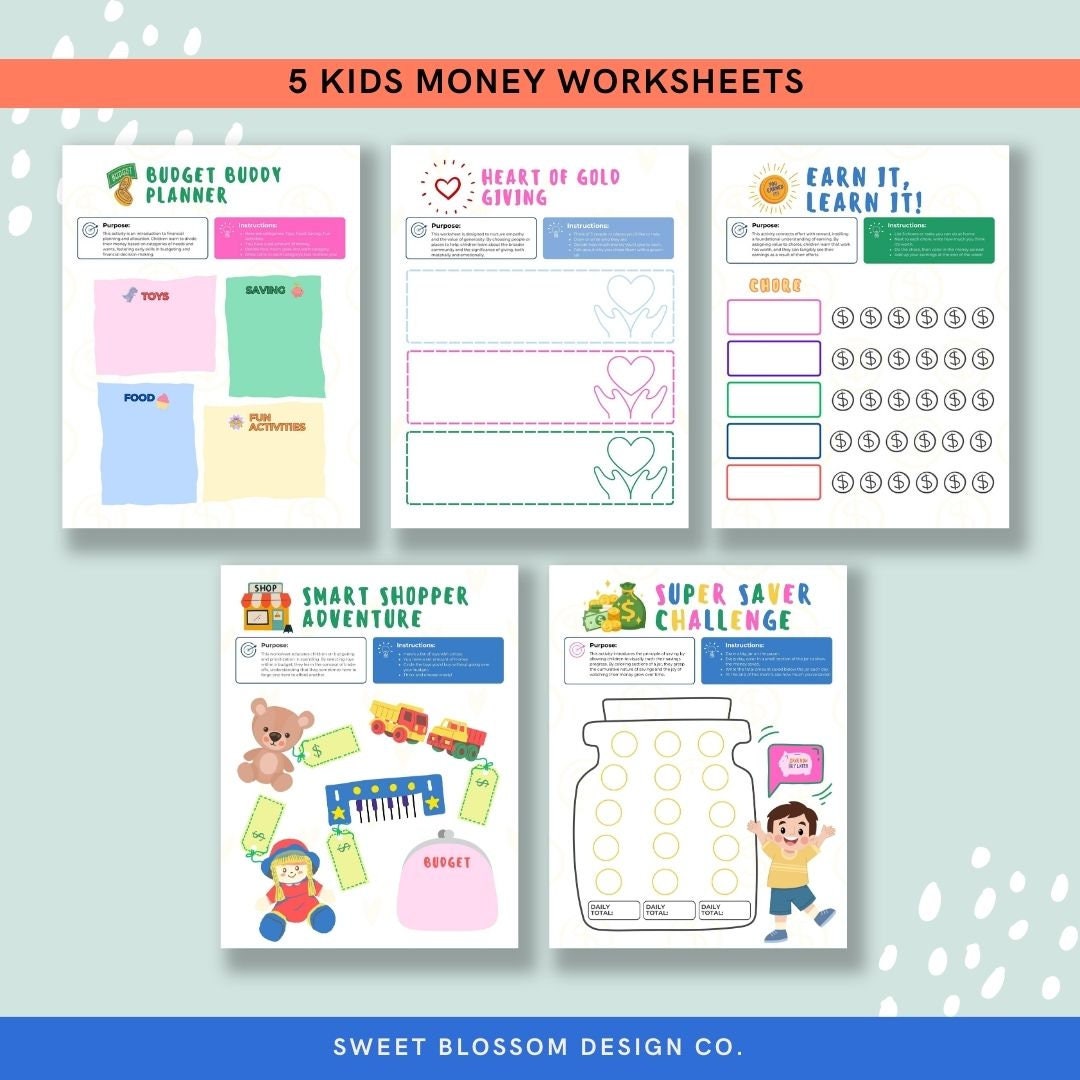 Money Worksheets for Kids, Kids Money Management Worksheets, Kids Money ...