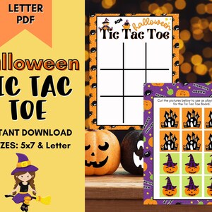 Printable Halloween Tic Tac Toe Game, Fall Printable Games for Kids ...