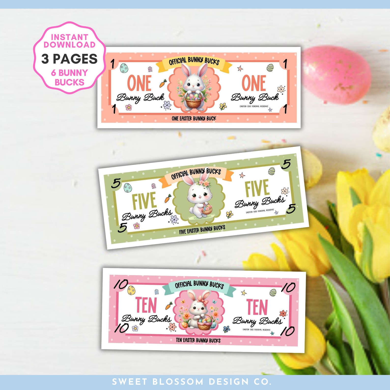 Easter Bunny Bucks Bunny Bucks Printable Kids Reward Bucks Printable ...