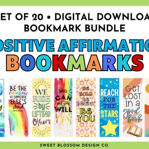 Printable Bookmarks Affirmation, Bookmarks for Kids, Printable Bookmark ...