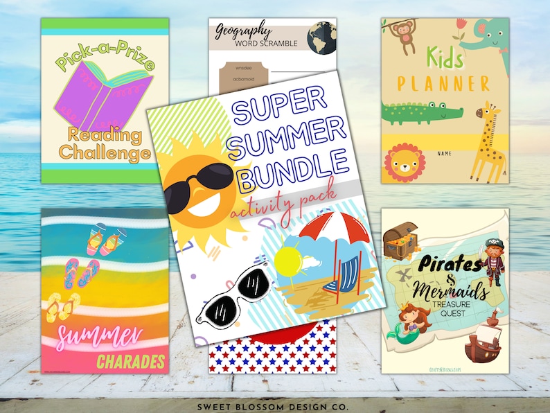 Summer Activity Bundle for Kids, 12 Summer Games for Kids, Summer Party ...