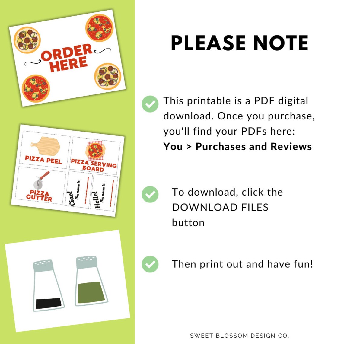 Dramatic Play Pizza Shop, Dramatic Play Daycare Printables, Dramatic ...