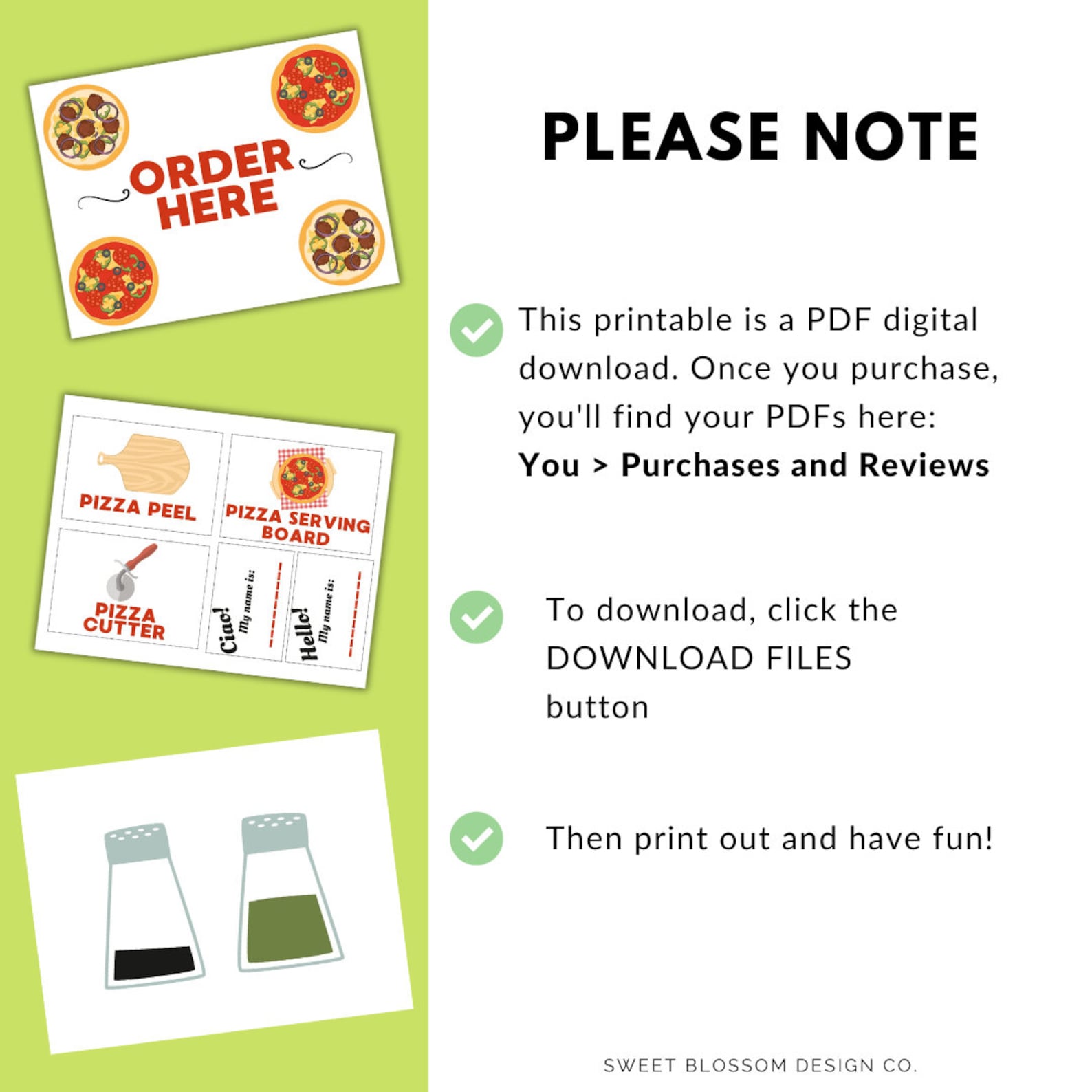 Dramatic Play Pizza Shop, Dramatic Play Daycare Printables, Dramatic ...