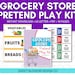 Grocery Store Play Kit, Pretend Play Grocery Play Set, Printable PDF ...
