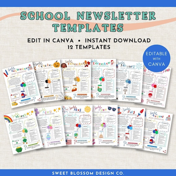 Monthly Newsletter Template Printables