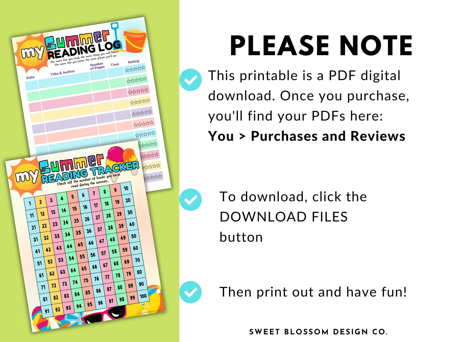 Summer Reading Chart for Kids, Summer Reading Log, Book Review ...