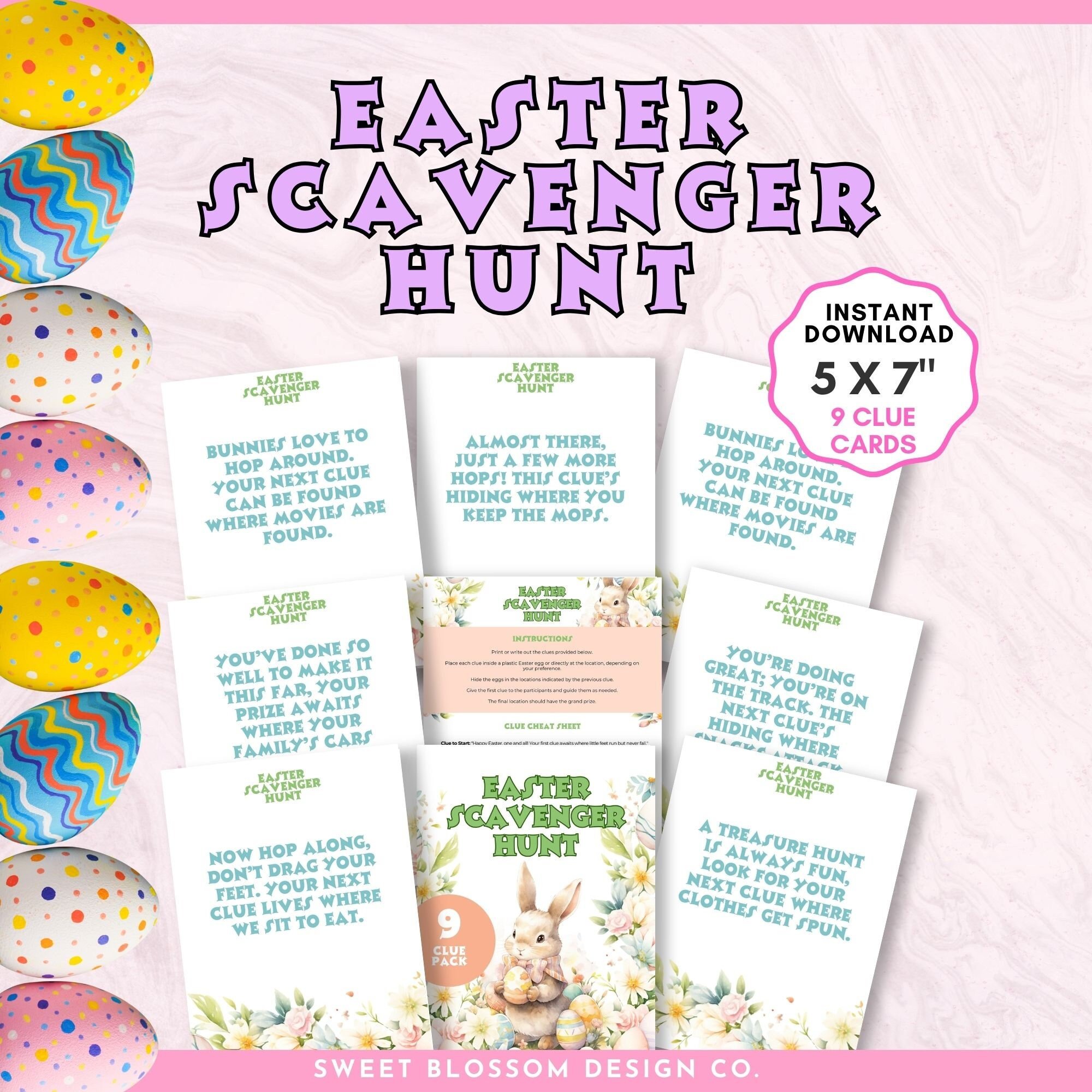 Indoor Easter Scavenger Hunt for Kids, Easter Scavenger Hunt for Church ...