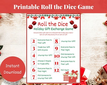 Christmas Roll the Dice Gift Exchange Game the Hilarious Yankee Swap ...