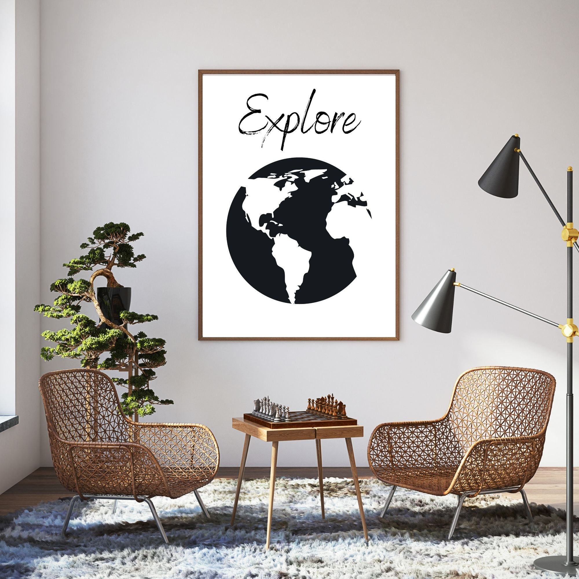 Explore Globe Printable Poster Size Wall Art is Perfect for Any Room in ...