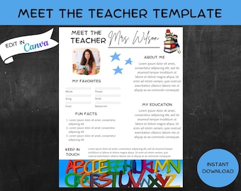 EDITABLE Meet the Teacher, Fun Meet the Teacher Template, Teacher ...