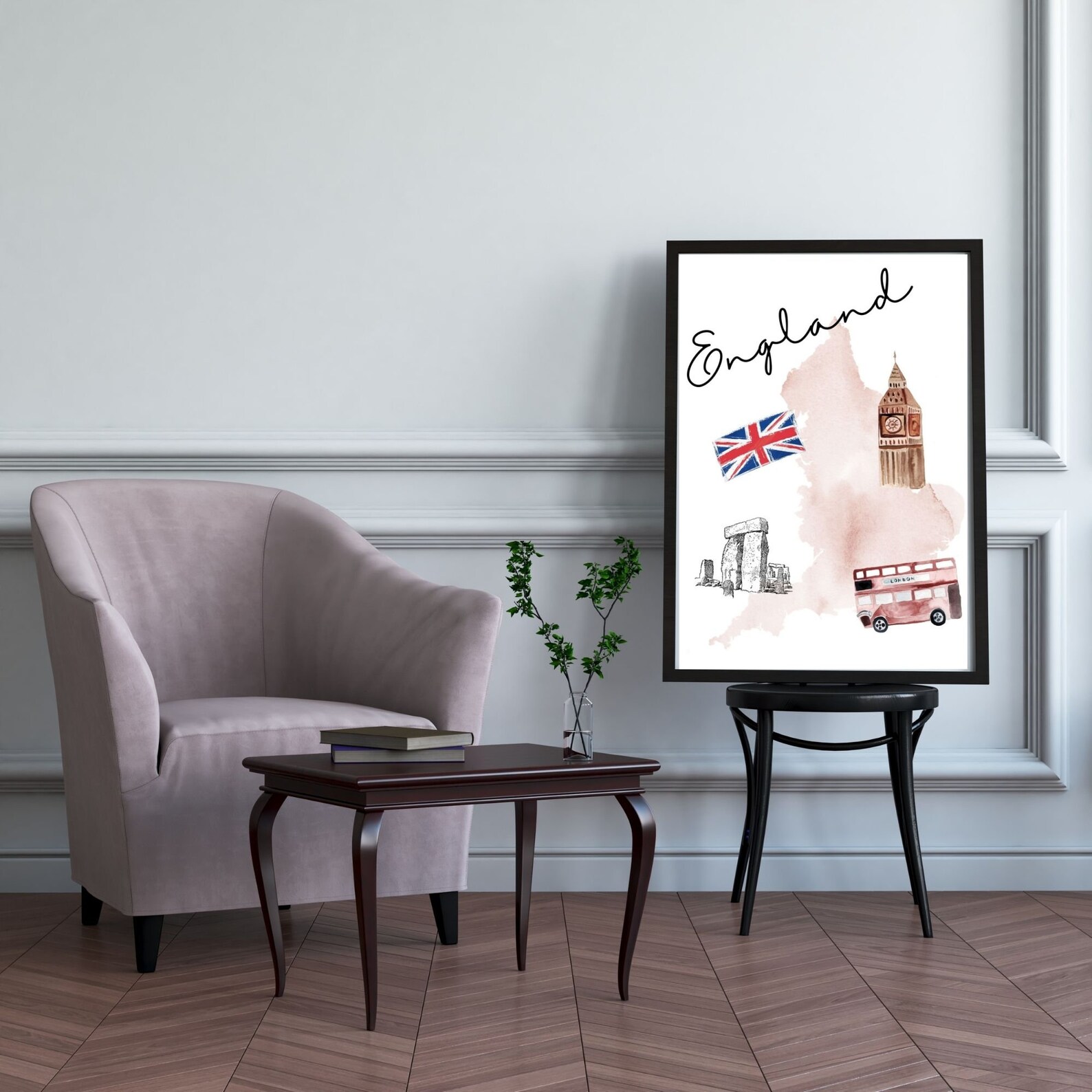 England Map Travel Poster Instant Download in Multiple Sizes | Etsy