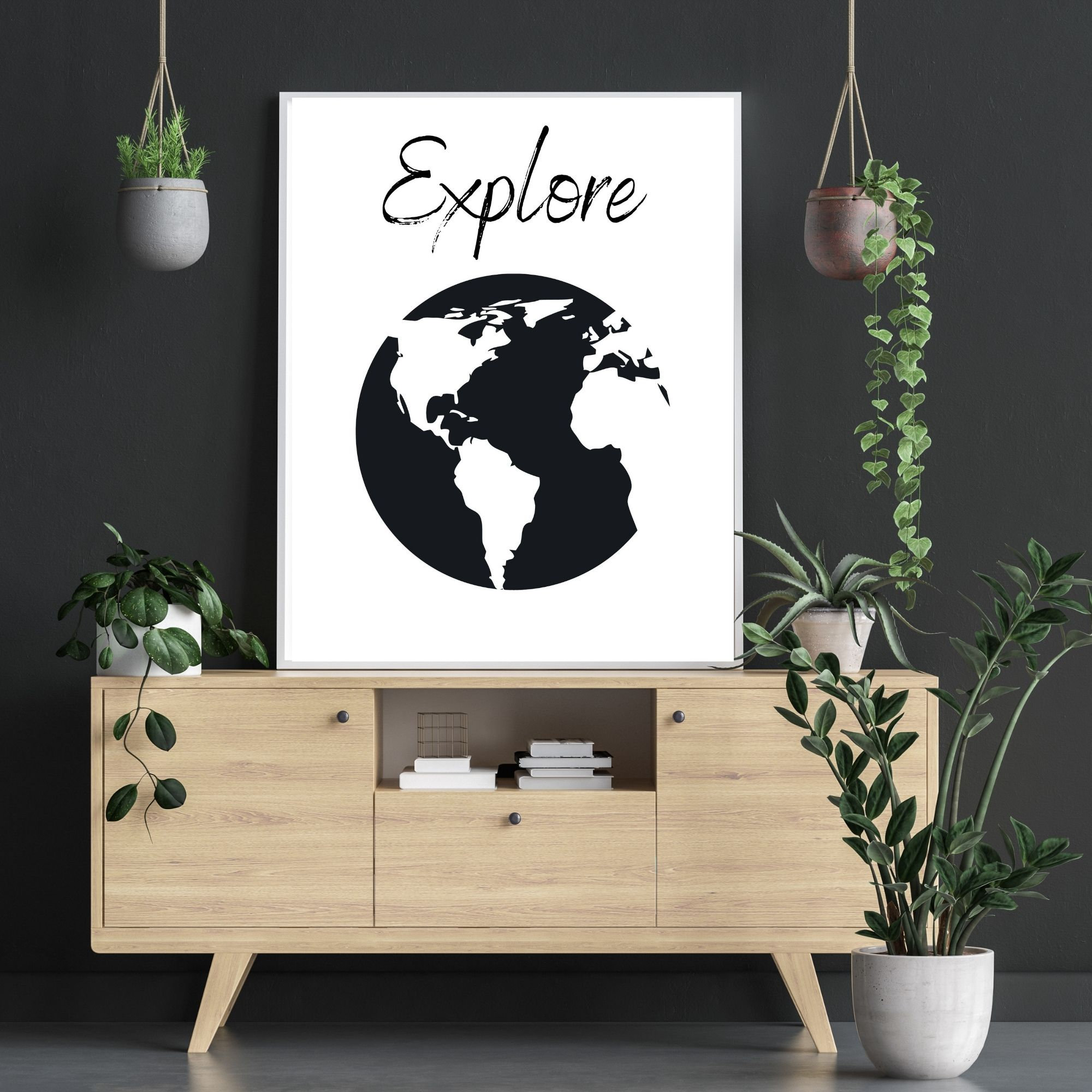 Explore Globe Printable Poster Size Wall Art is Perfect for Any Room in ...