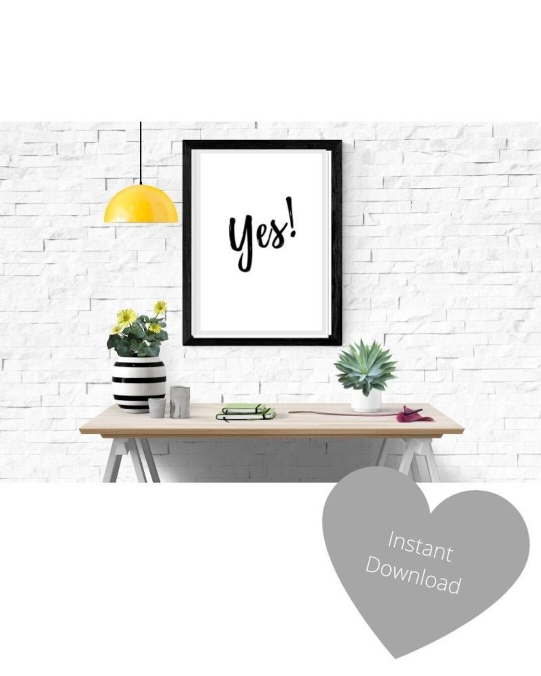 Yes! Printable Wall Art | Instant Download in 3 Sizes - Etsy