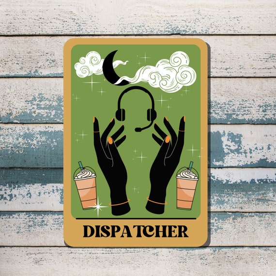 Dispatcher Tarot Card Sticker Funny 911 Dispatcher Stickers | Etsy