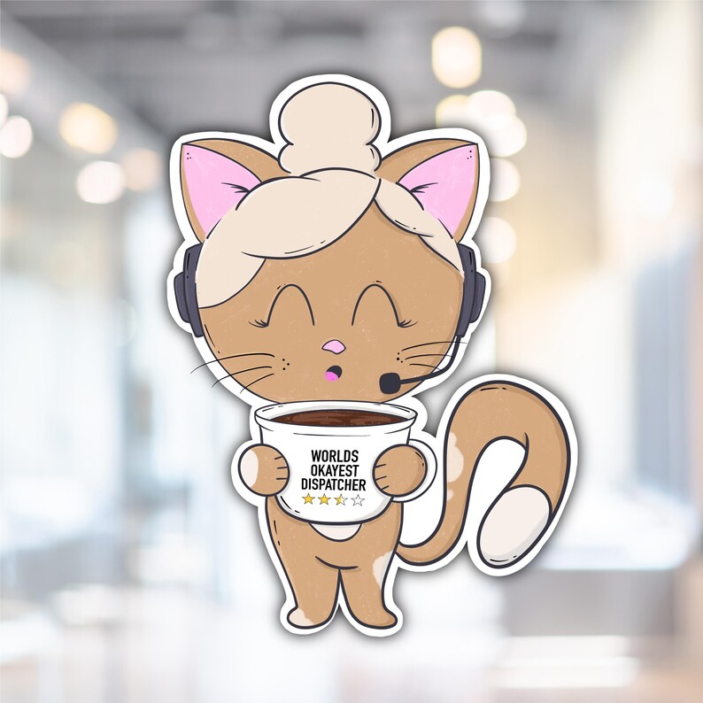 Cute Dispatcher Sticker, 911 Dispatcher Stickers, Funny Dispatcher ...