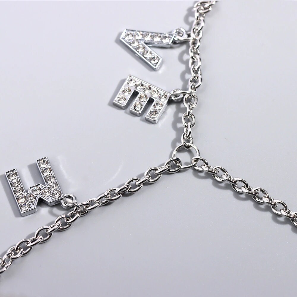 Sexy Thong Chains For Custom Crystal Letters Waist Body Chain Etsy