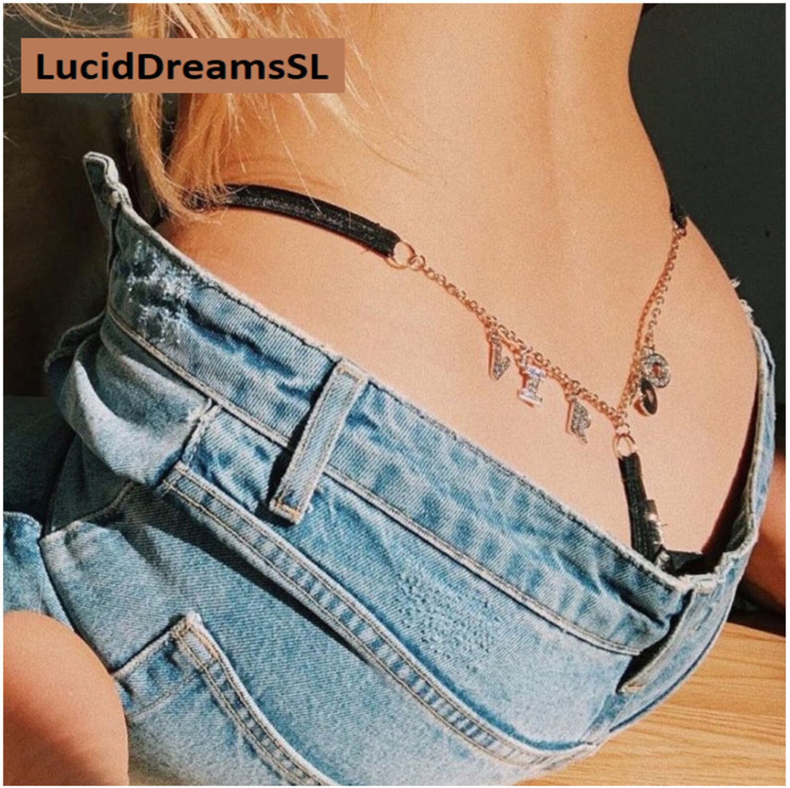 Sexy Thong Chains For Custom Crystal Letters Waist Body Chain Etsy